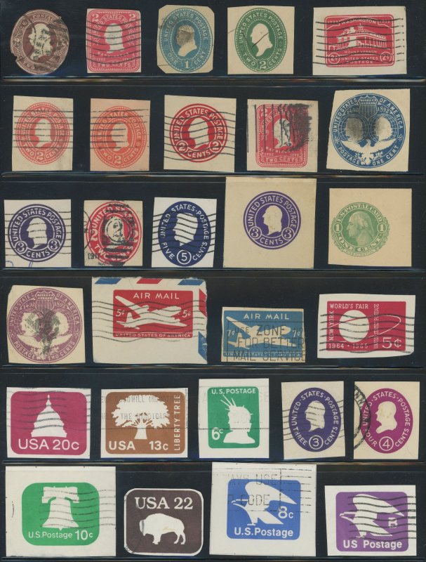 USA - Page of 28 different Cut Squares | United States, Postal ...