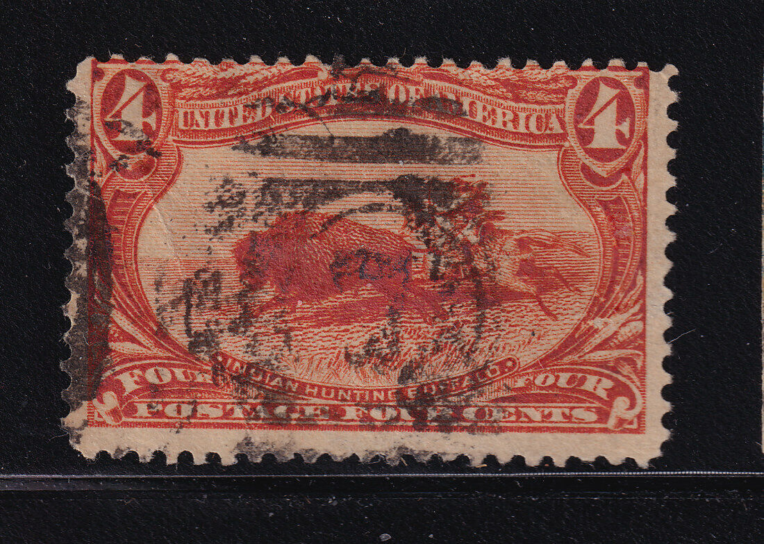 1898 Trans-Mississippi Sc 287 4c orange used single stamp, crease CV ...