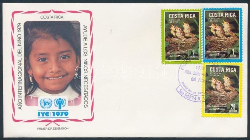 Costa Rica stamp International Children Year set FDC 1979 Mi 1029-1031 ...