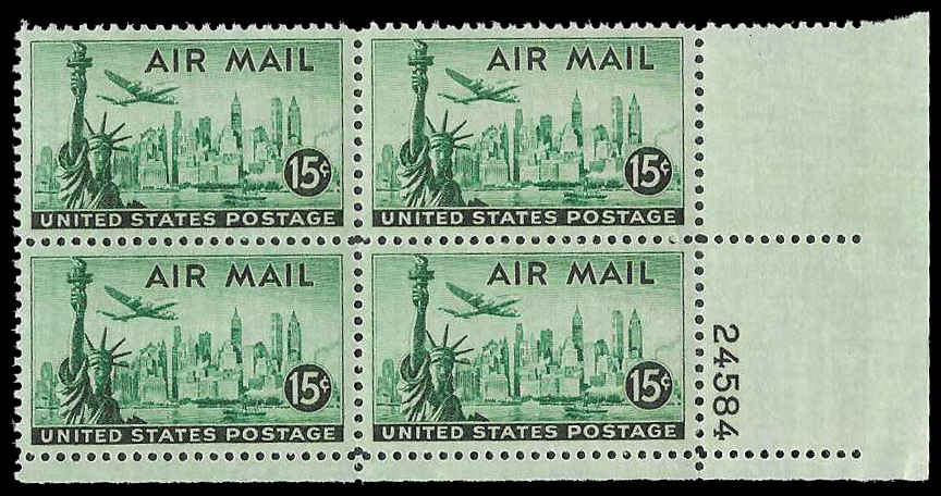 PCBstamps US C35 PB 60c(4x15c)New York Skyline, MNH, (PB-4) | United ...