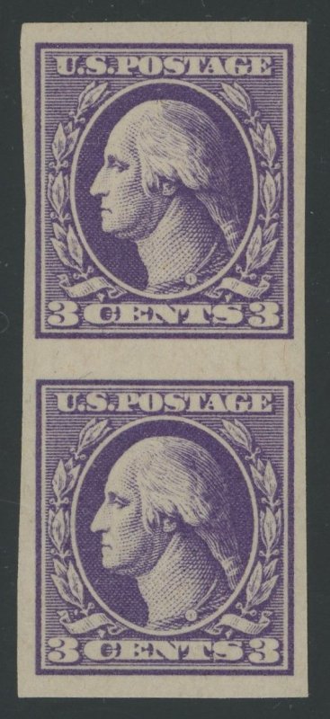 USA 535 - 3 cent Offset Type VI Imperf vertical pair - VF Mint never ...