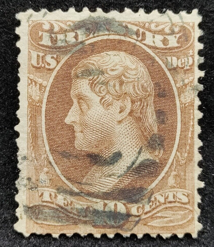 Matt's Stamps US Scott #O77, 10-Cent Treasury Department Official Stamp ...