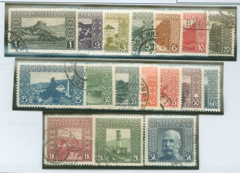 Bosnia & Herzegovina (1879-1918) #30-45/63 Single (Complete Set ...