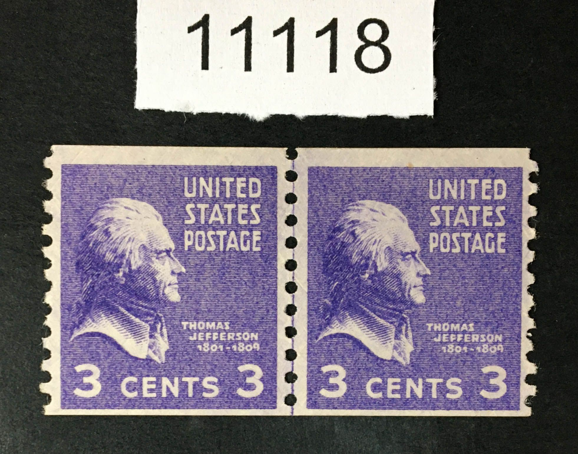 US Stamps # 842 Coil Line Pair Mint OG NH LOT #11118 | United States ...