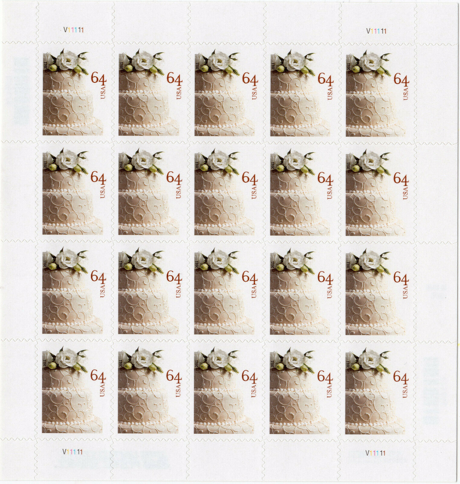 Scott #4521 Wedding Cake 64c Full Sheet of 20 Stamps - MNH | United ...