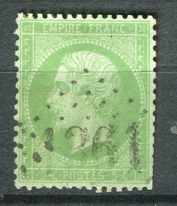 FRANCE; 1862 early classic Napoleon perf issue used 5c. value fair ...