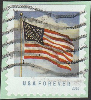 # 5054 Used US Flag micro Printing near pole | United States, General ...