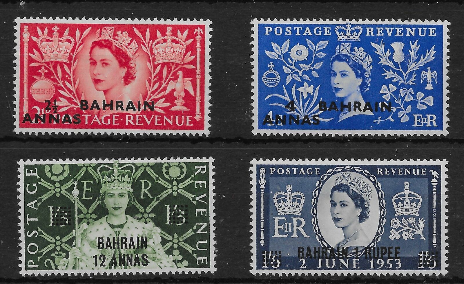 Bahrain Sg90/3 1953 Coronation SET MNH | Middle East - Bahrain, Stamp ...