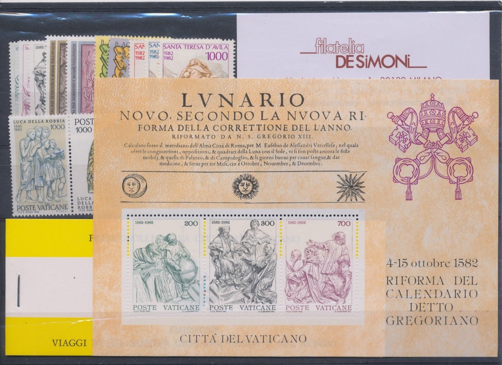 1982 Vatican, Complete Vintage, 13 Values + 1 Sheetlet + 1 Booklet ...