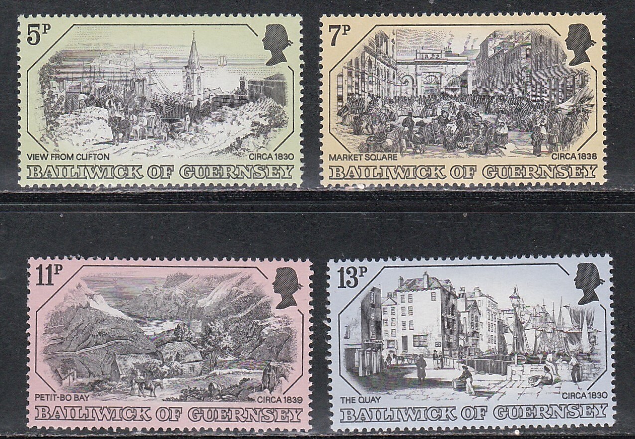 Guernsey # 157-160, Old Guernsey Prints, Mint LH | Europe - Channel ...
