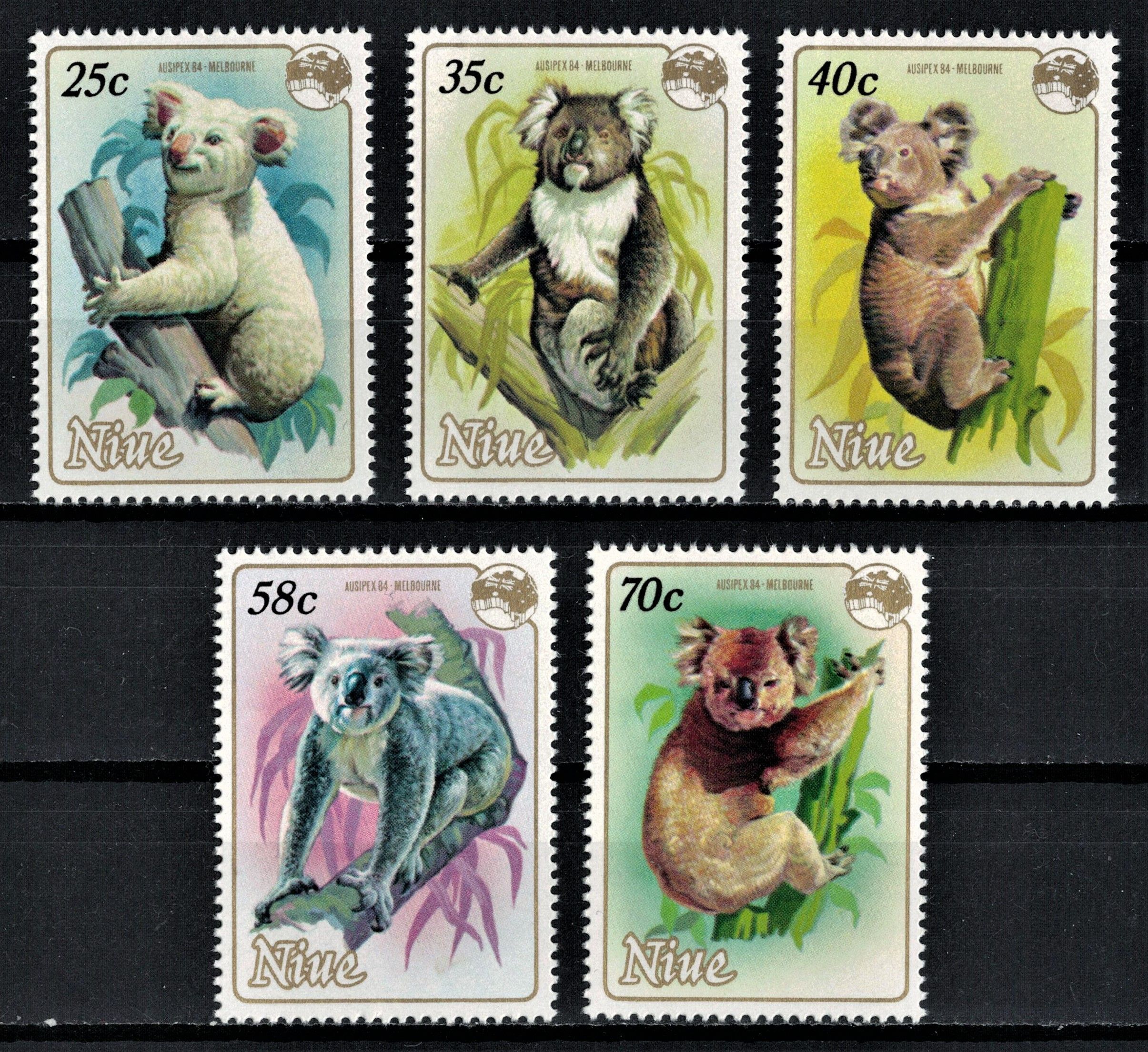 NIUE 1984 - Wild animals, marsupial from Australia/ complete set MNH ...