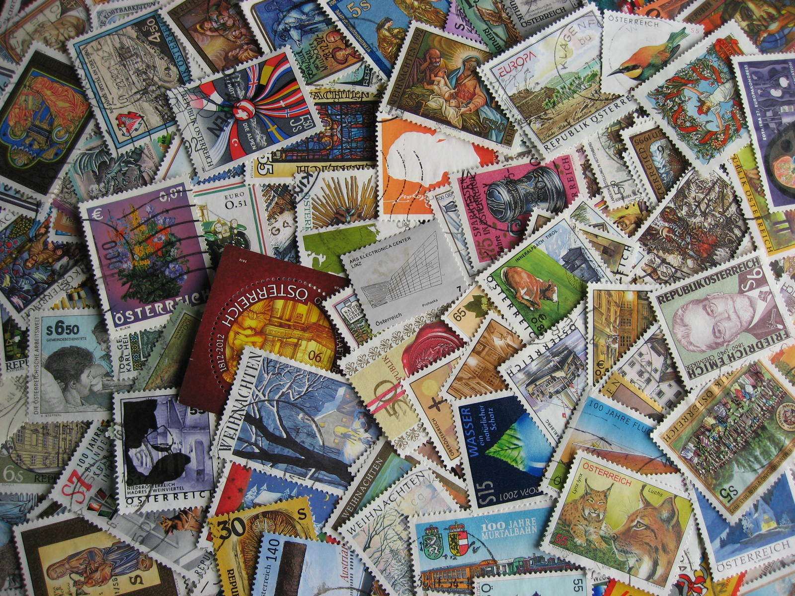 AUSTRIA nice collection 150 all different used stamps issued after 1989 ...