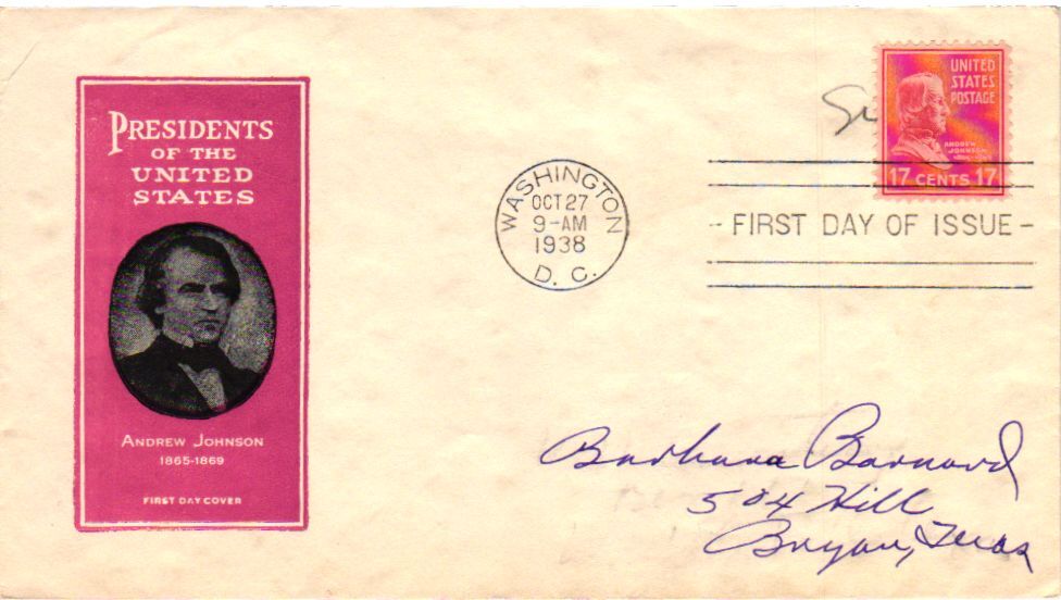 #822 Andrew Johnson Prexie – Ioor Cachet DH | United States, General ...