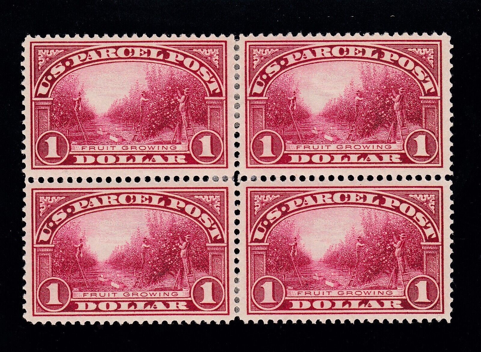 US Q12 $1 Parcel Post Block of 4 VF OG H SCV $1150 | United States ...