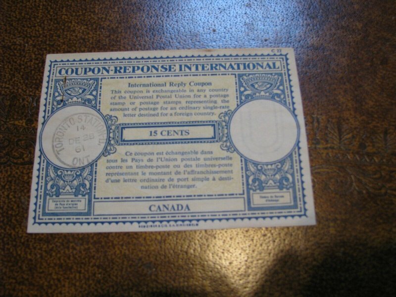 Canada UPU IRC International Reply Coupon 1961 | Canada, Stamp / HipStamp