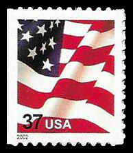 PCBstamps US #3634 Bk Sgl 37c Flag, die cut 11.25, MNH, (38) | United ...