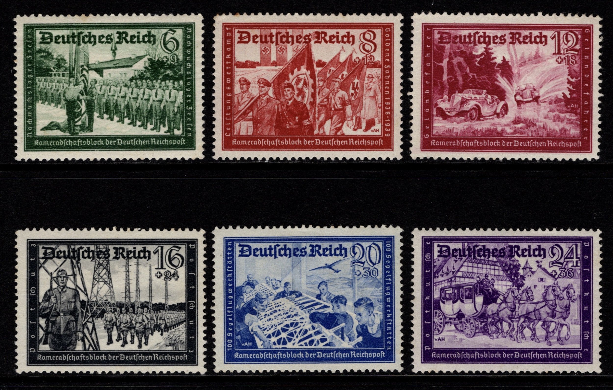 Germany 1941 Postal Employee & Hitler Culture Funds, Set [Unused ...