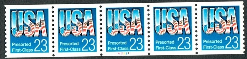 #2606 Presorted First Class #A2232 MNH plate number coil PNC5 | United ...