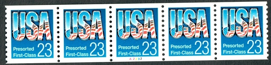 #2606 Presorted First Class #A2232 MNH plate number coil PNC5 | United ...