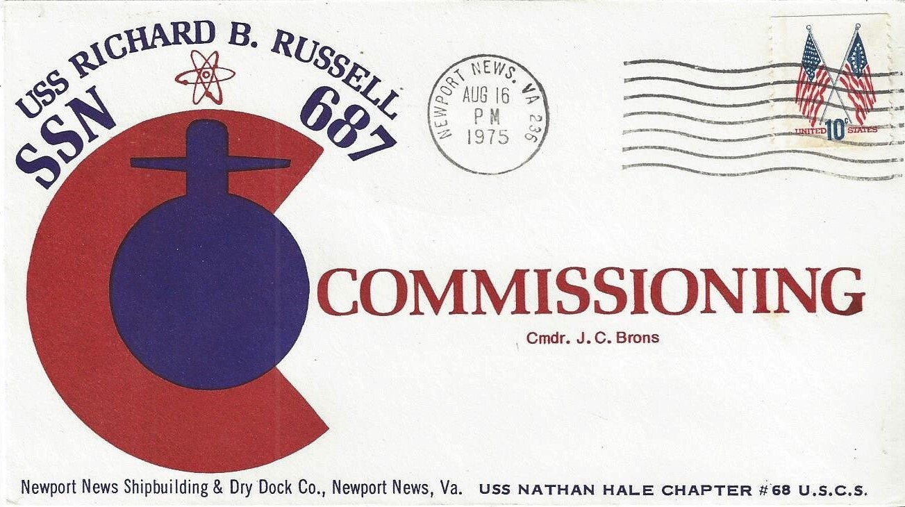 US Navy Cover USS Richard B. Russell SSN 687 1975 Commissioning ...