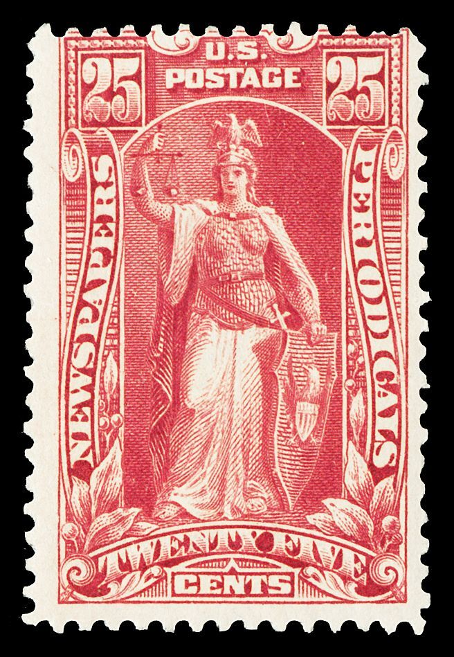 Scott PR118 1895 25c Newspaper Issue Mint VG-F OG Hinge Remnant Cat $20 ...