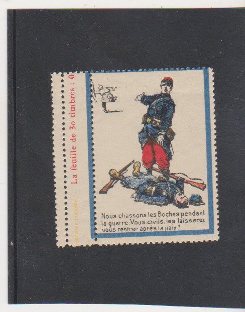 France WW1 French Soldier Over Dead German Soldier Poster Stamp ...