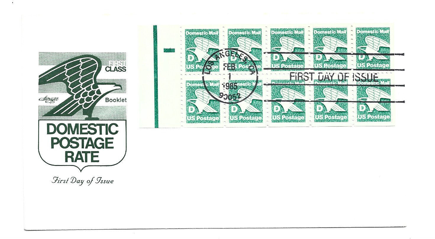 2113a 'D' (22c) Non Denominated Eagle booklet pane Artmaster with tab ...