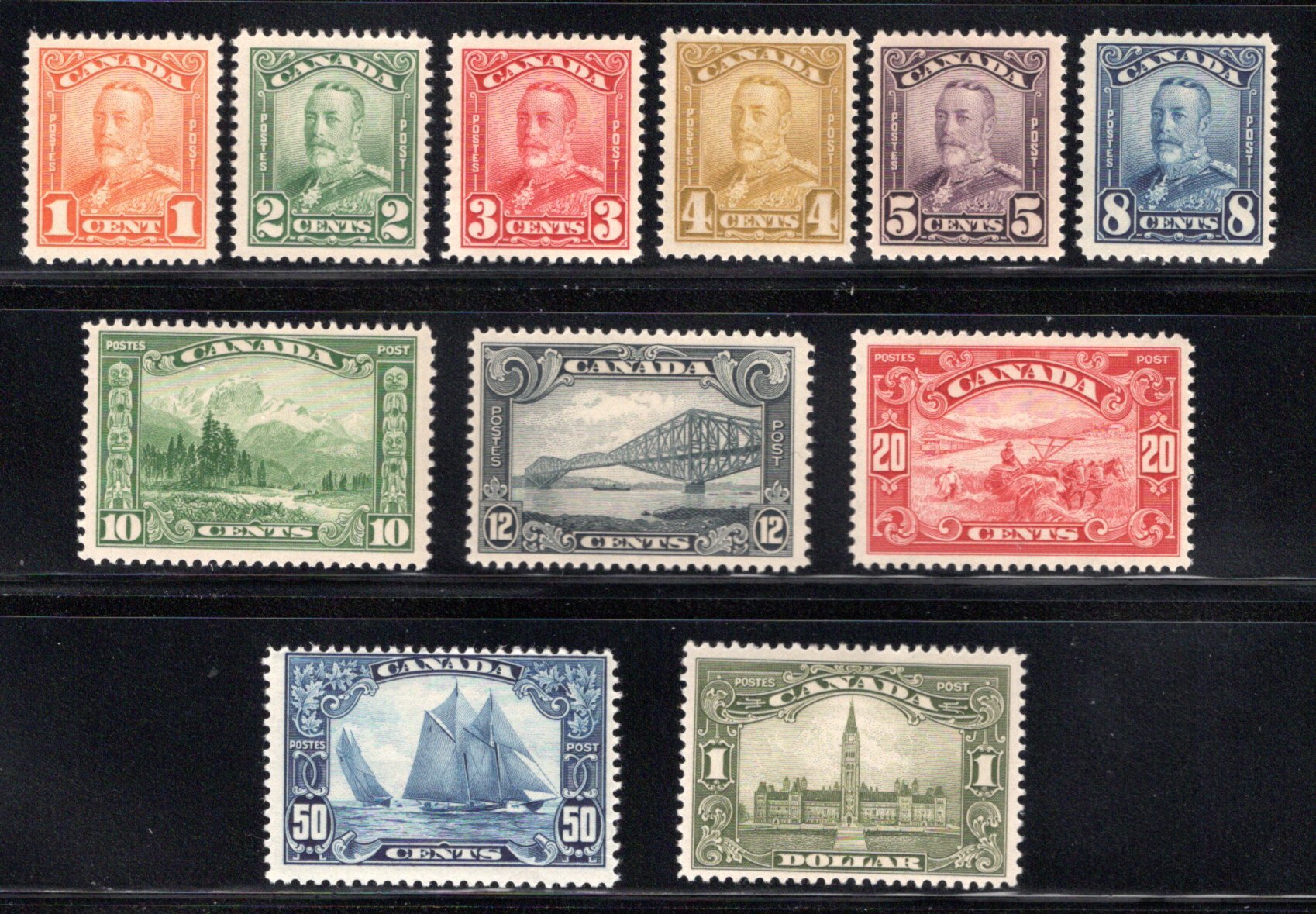 Scott 149-159, King George V Scroll Issue", Complete Set, MLHOG ...