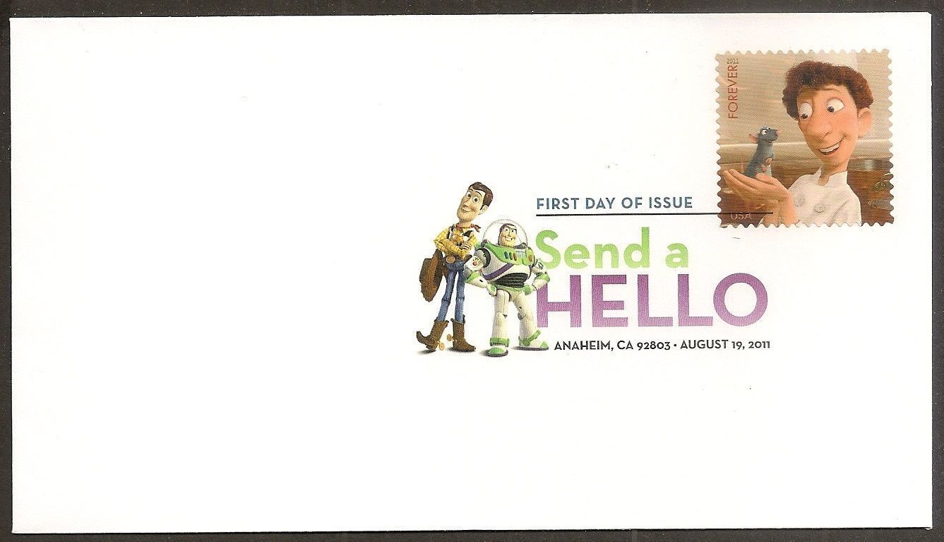 US 4554 Disney Pixar Send a Hello Ratatouille DCP FDC 2011 | United ...