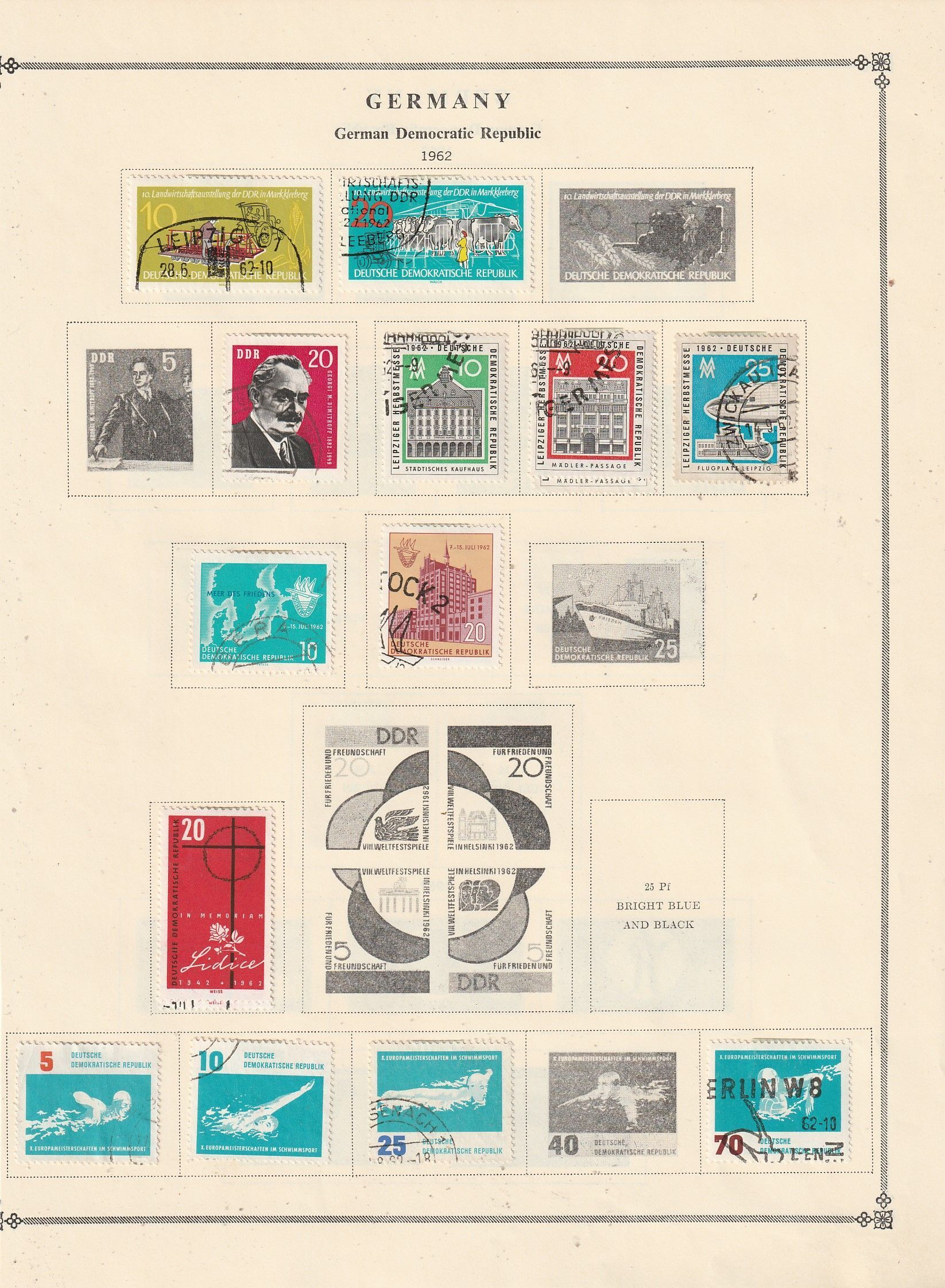 Germany DDR Collection B - 6 Scans - All the stamps are in the scans ...
