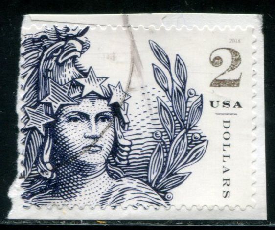 5296 US $2 Statue of Freedom SA, used on paper | United States, General ...