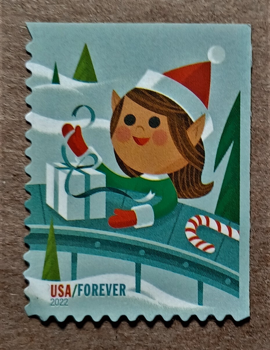 United States #5723 (60c) Elf Wrapping Gift MNH (2022) | United States ...