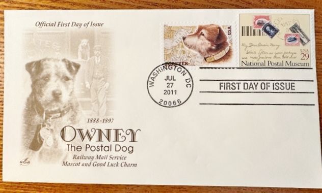 US #4547 & 2728 First Day Cover Owney The Postal Dog from National ...