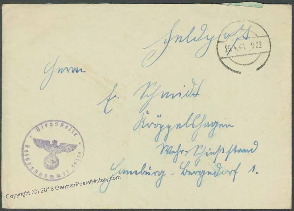 3rd Reich Germany Brandenburger Guerrilla Abwehr Regiment Feldpost ...