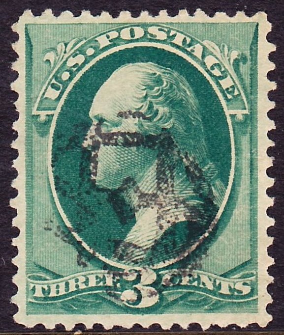 Scott 184, VF Used, 3c Banknote, Intertwined "US" Fancy Cancel | United ...