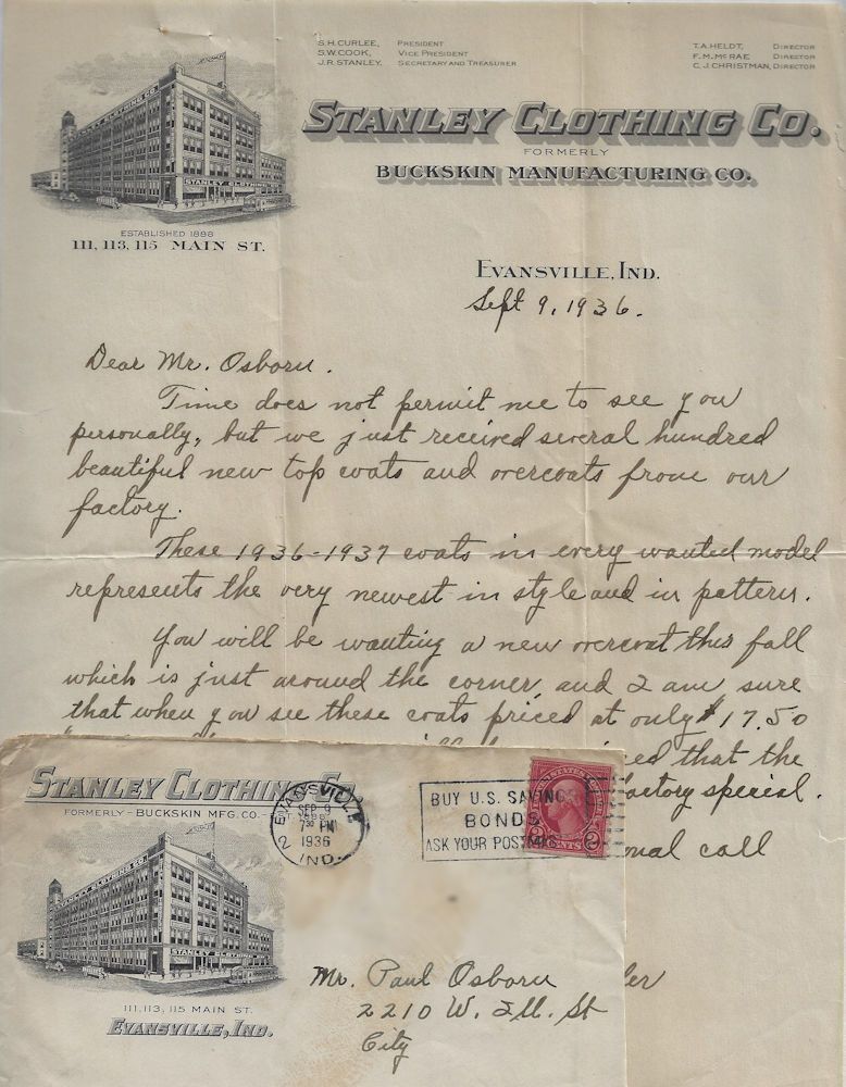 Ephemera: 1936 - Stanley Clothing Co. (Buckskin Breeches Co ...