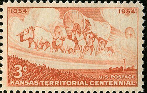 1954 Kansas Centennial Territory Single 3c Postage Stamp - Sc# 1061 ...