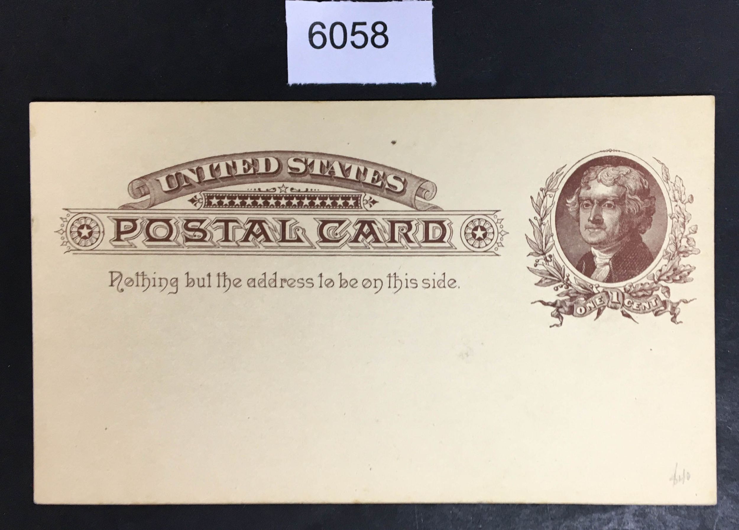 US Stamps # UX8 Unused Post Card CAT. $55 LOT #6058 | United States ...