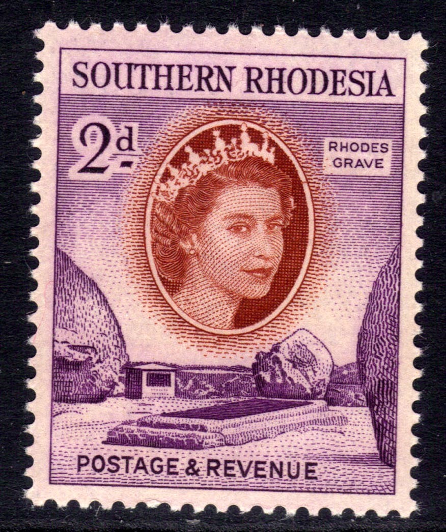 Southern Rhodesia 1953 QE2 2d Rhodes Grave Umm SG 80 ( B812 ) | Africa ...