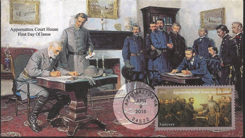 Set of 2 Tom O'Hagan Printed FDCs for the 2015 The Civil War: 1865 ...