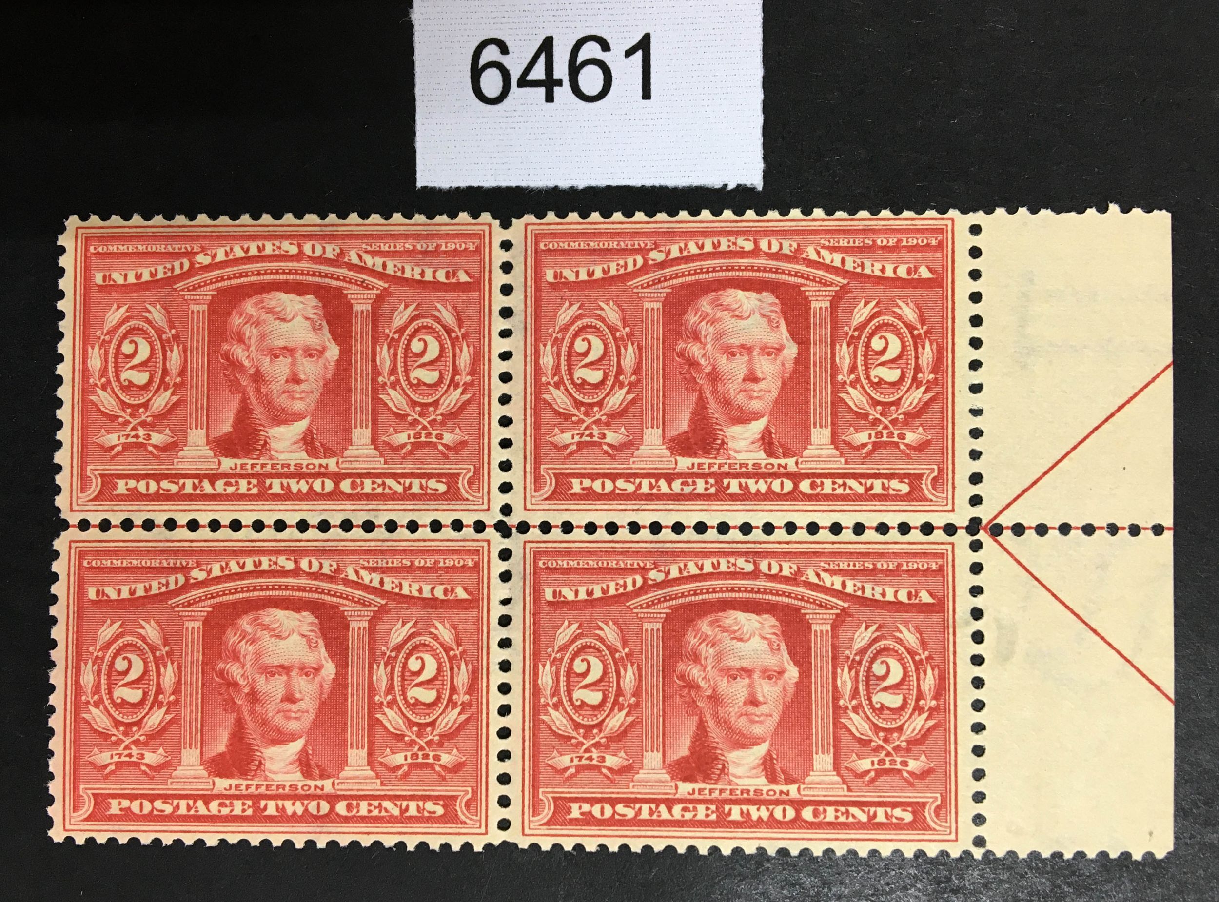 US # 324 Arrow Block of 4 Mint OG NH CAT. $250 LOT #6461 | United ...