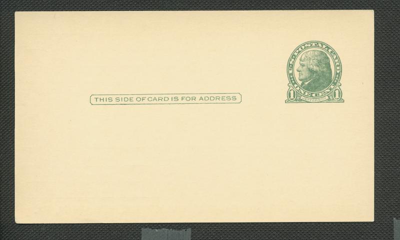 US Scott's # UX27 1 Cent Jefferson Preprinted- Postcard Unused | United ...