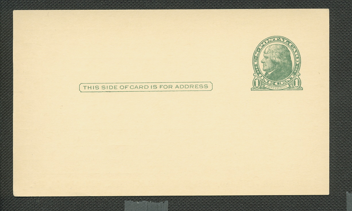 US Scott's # UX27 1 Cent Jefferson Preprinted- Postcard Unused | United ...