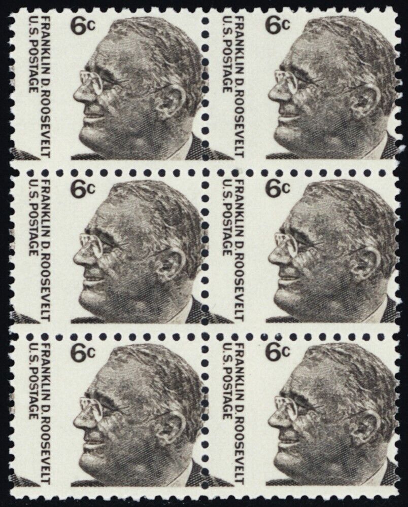 1284, Mint NH 6¢ Misperfed Error Block of 6 Stamps * Stuart Katz ...