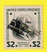 US Scott#833 1938 $2 Warren G, Harding - Used | United States, General ...