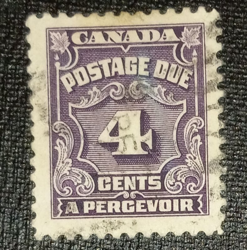 Canada J17 Used 4c Postage Due 1935 | Canada, Postage Due Stamp / HipStamp