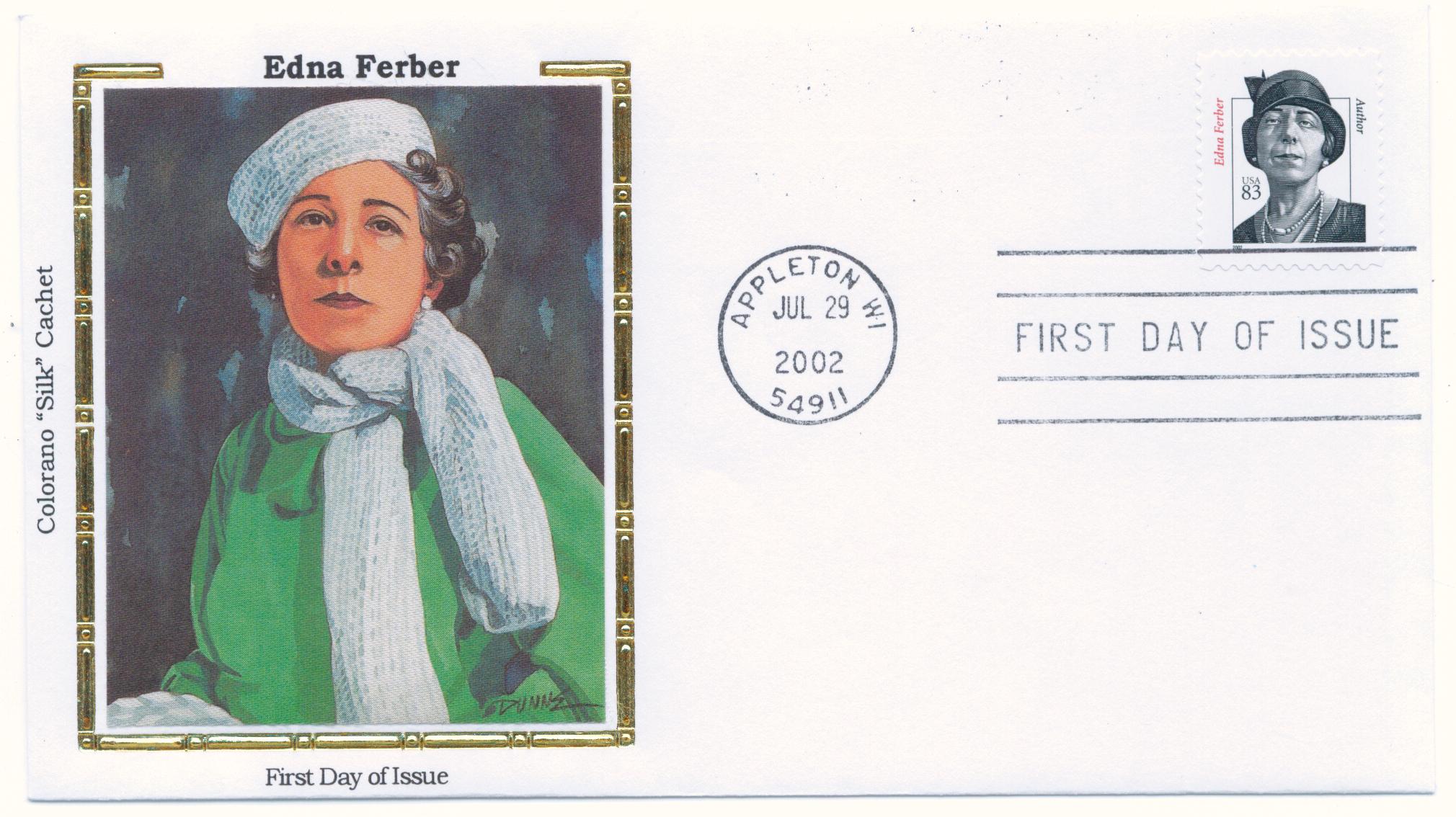 3433: Edna Ferber, Colorano Silk | United States, General Issue Stamp ...