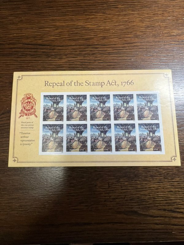 Scott # 5064-Repeal of The Stamp Act,1766- Pane of 10 Forever Stamps ...