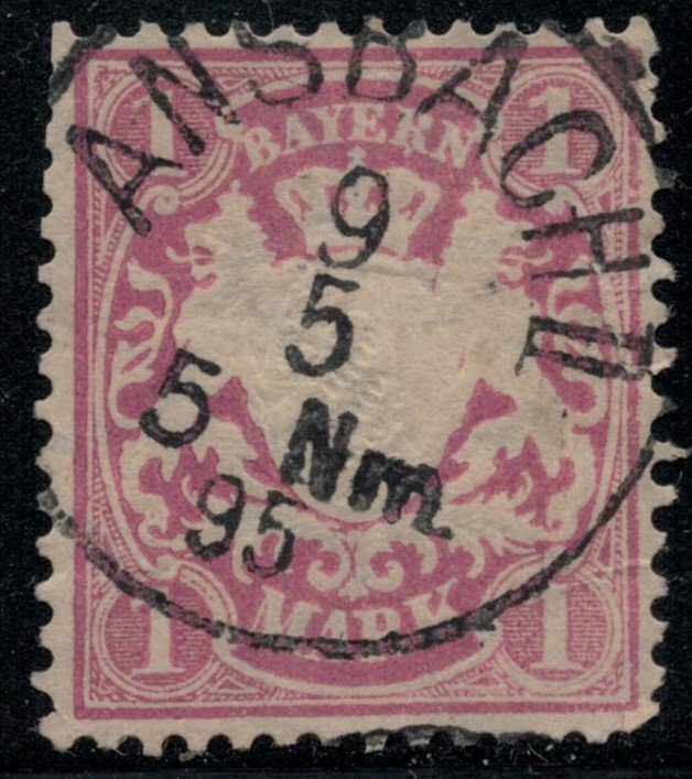 Bavaria #54 CV $3.50 Anspach May 9, 1895 cancellation | Europe ...