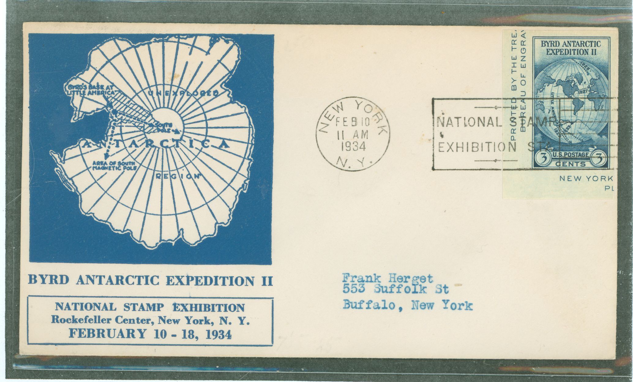 US 735a (1934) 3c Byrd Antarctic Expedition II single from the Farley ...